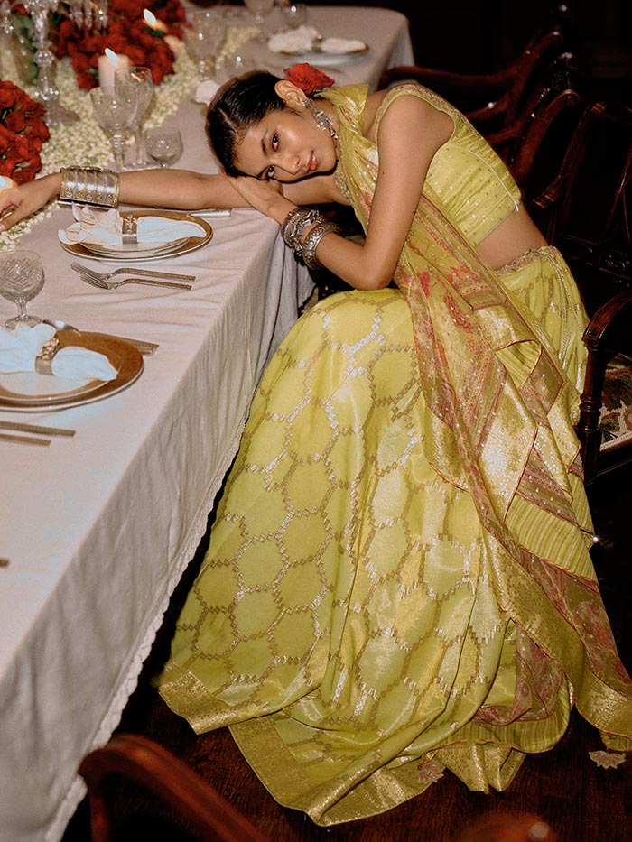 Buy Laya Green Lehenga Set | Shop Saundh